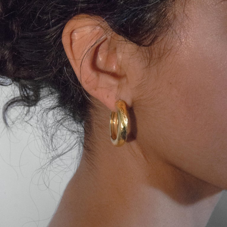 Distorted Stone Hoops For Sale at 1stDibs