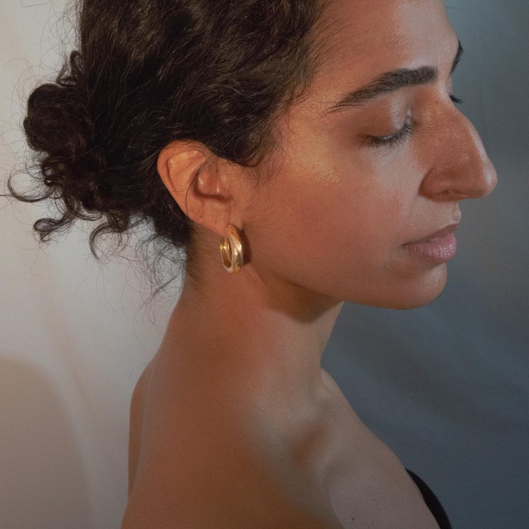 Distorted Stone Hoops For Sale at 1stDibs