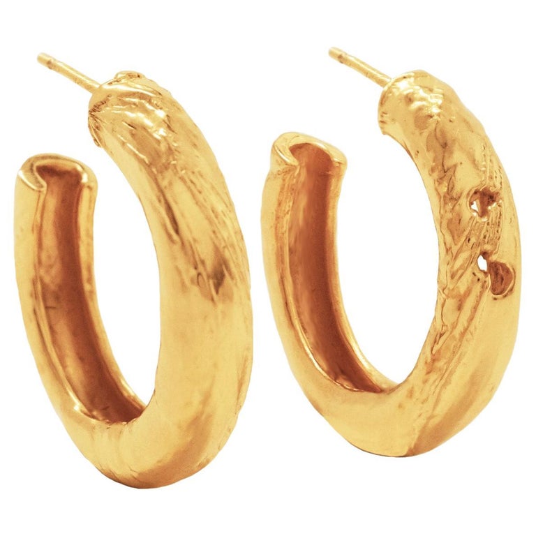 Distorted Stone Hoops For Sale at 1stDibs