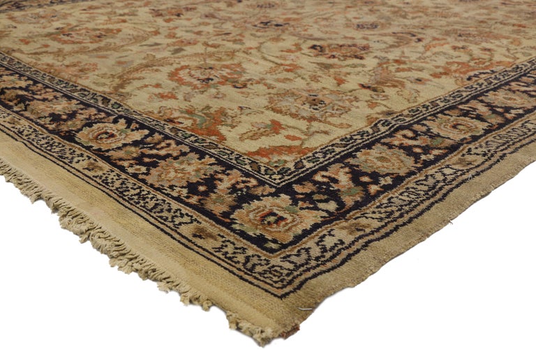 Distressed Antique European Spanish Area Rug with Arts and Crafts Style ...