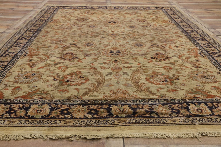 Distressed Antique European Spanish Area Rug with Arts and Crafts Style ...