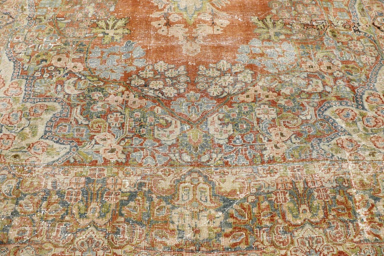 Distressed Antique Persian Mahal Rug with Spanish Renaissance Style For ...