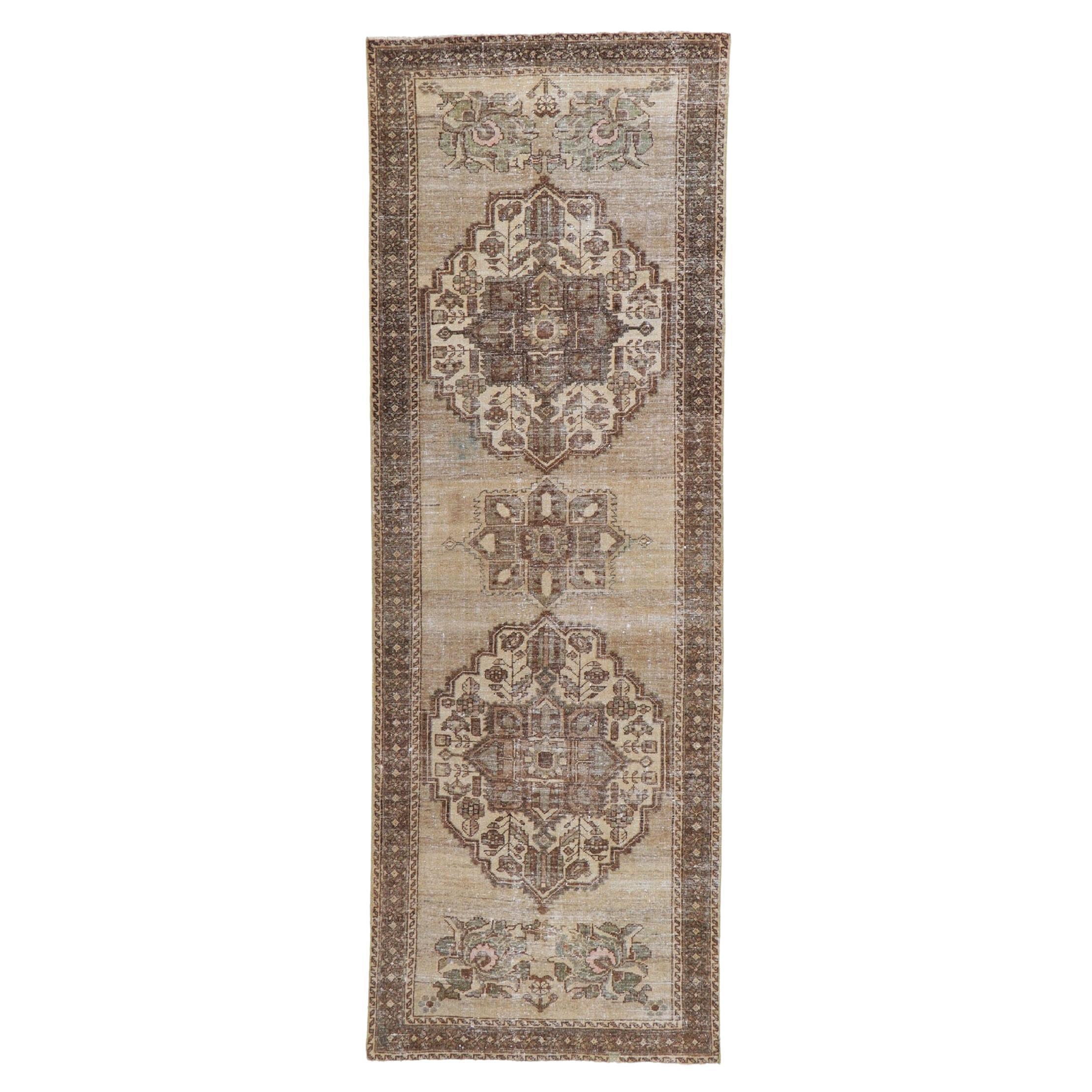 Antique Persian Distressed Runner Rug For Sale at 1stDibs