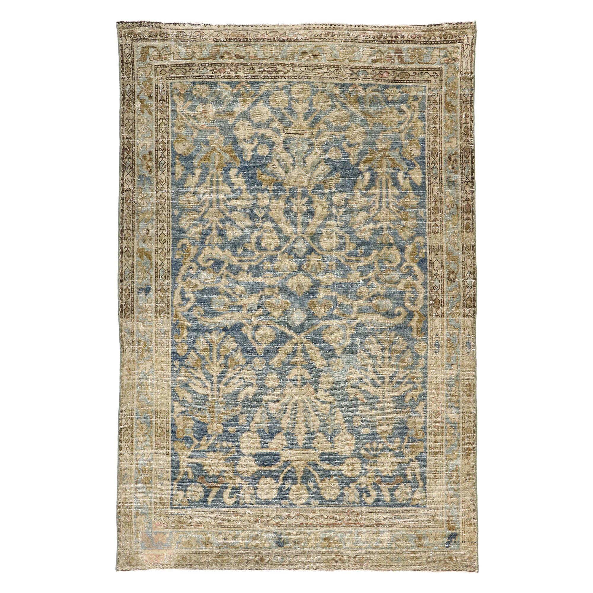 Antique Persian Malayer Rug with Rustic Farmhouse Style For Sale at ...