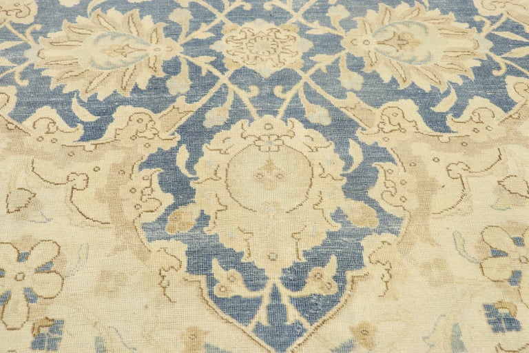 Distressed Antique Persian Tabriz Rug with British Colonial Style For ...