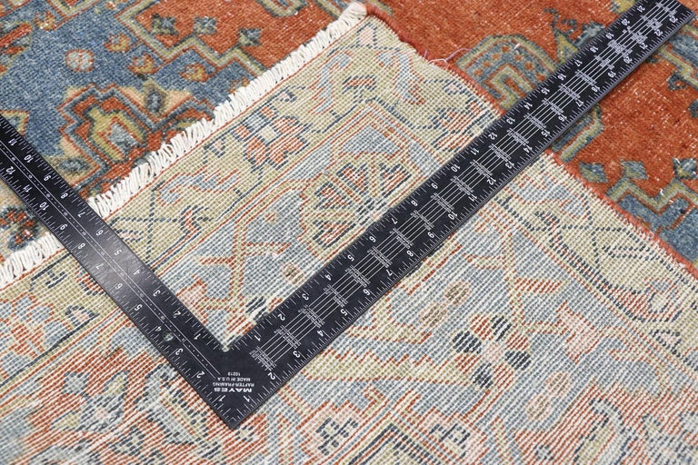 Distressed Antique Persian Viss Rug with Relaxed Federal Style For Sale ...