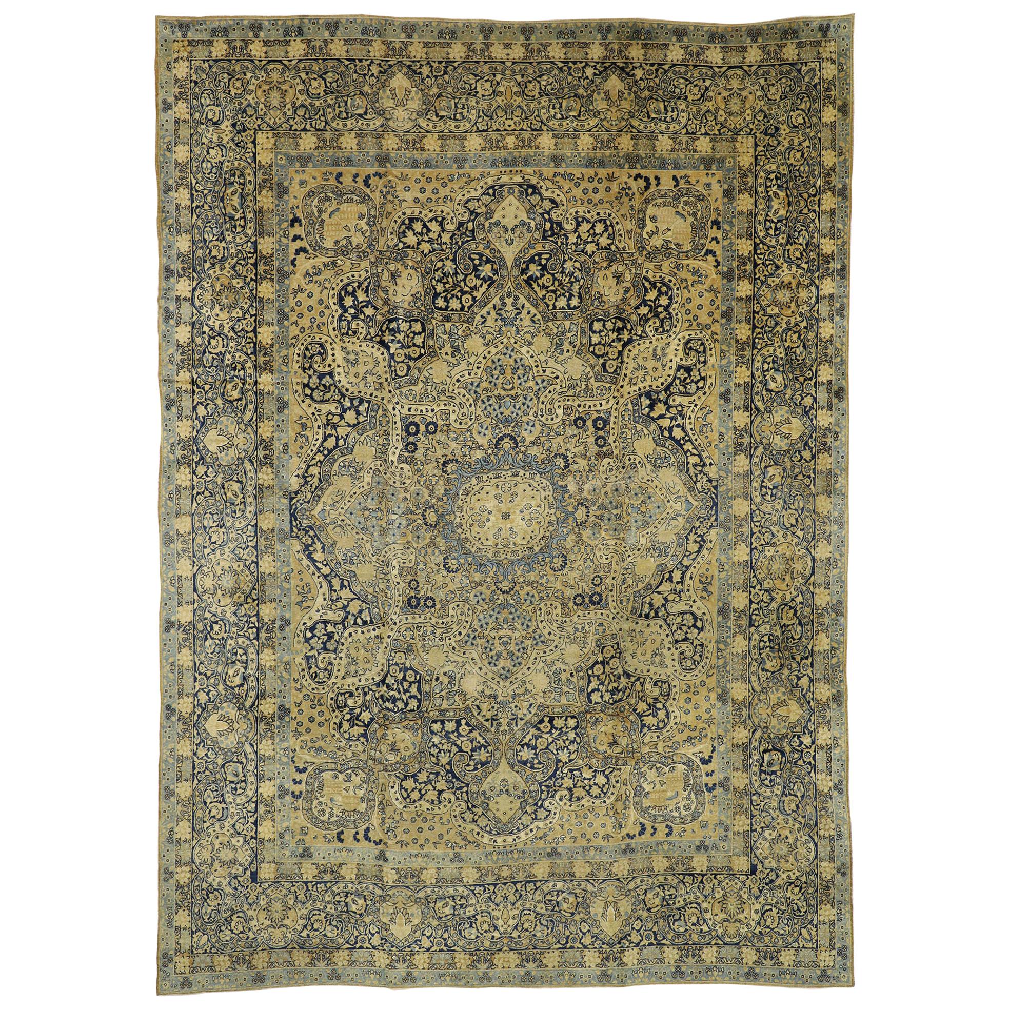 Antique Persian Malayer Rug with Hollywood Regency Style For Sale at ...