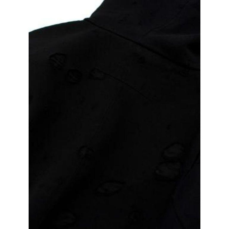 Distressed Black Cotton Logo Hoodie For Sale at 1stDibs
