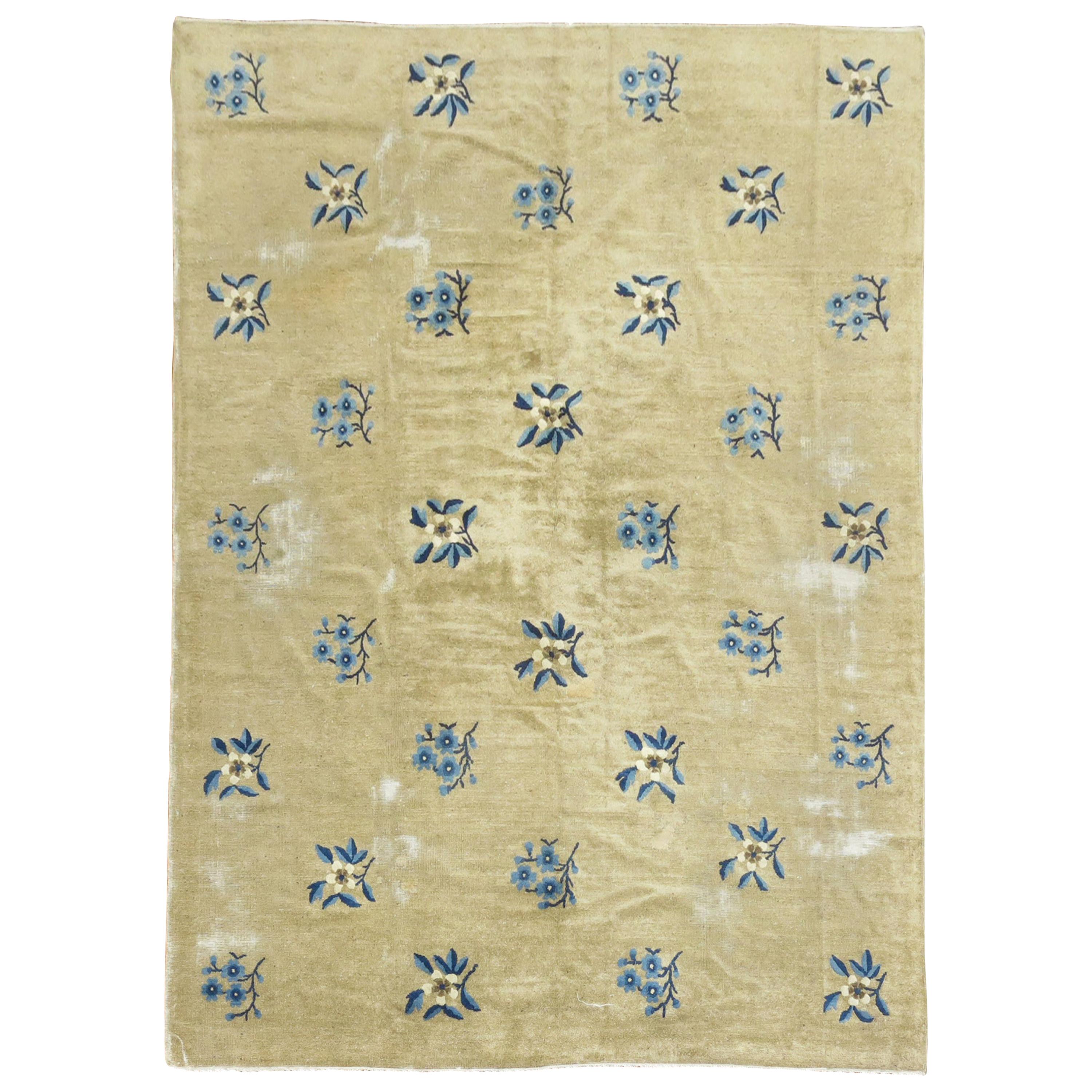 Vintage Chinese Peking Pictorial Rug at 1stDibs