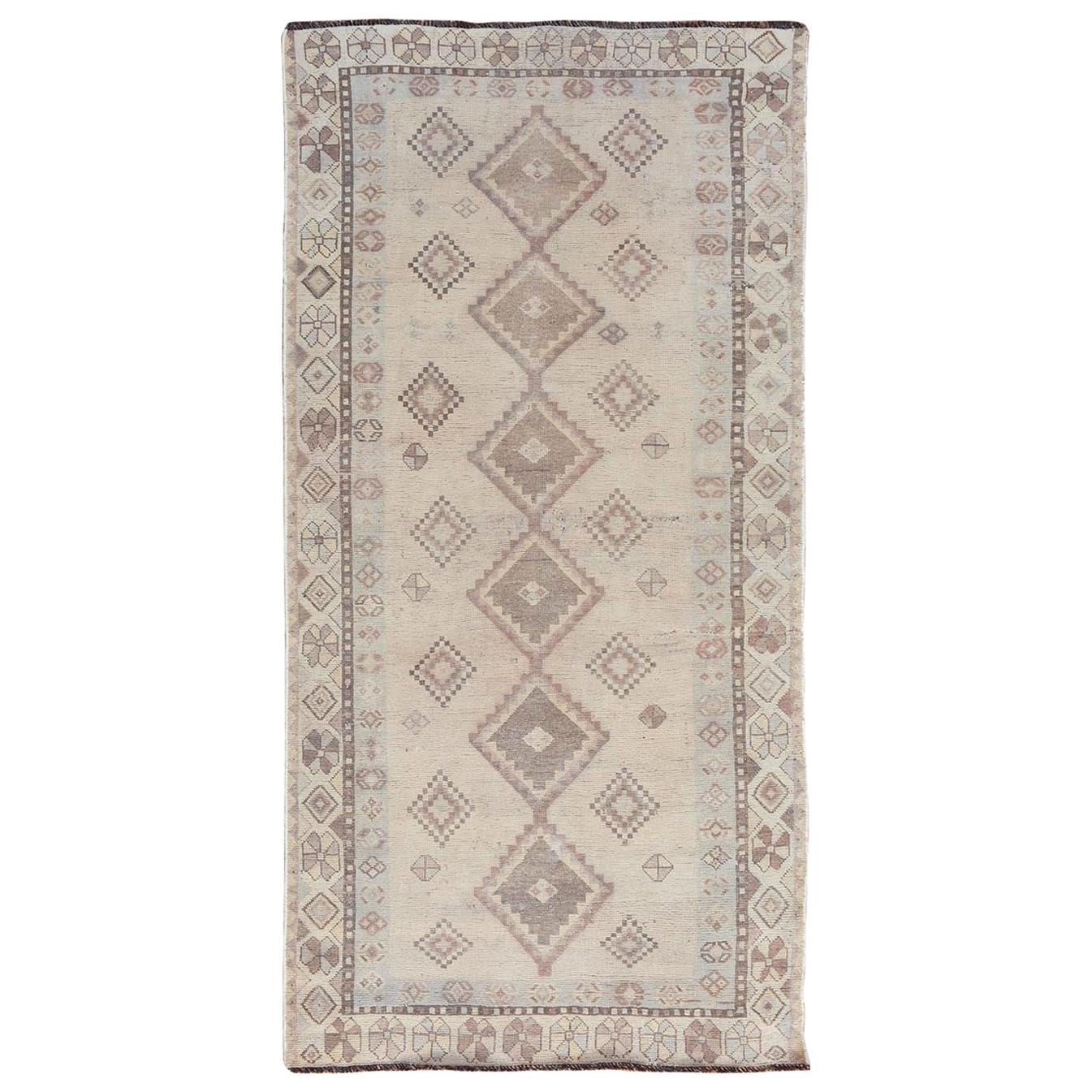 Red Vintage North West Persian with Large Elements Wide Runner Pure ...