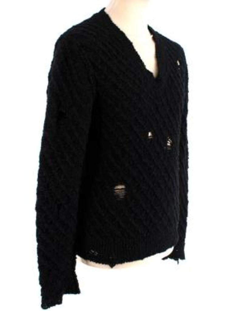 Distressed Diagonal Ribbed Jumper For Sale at 1stDibs