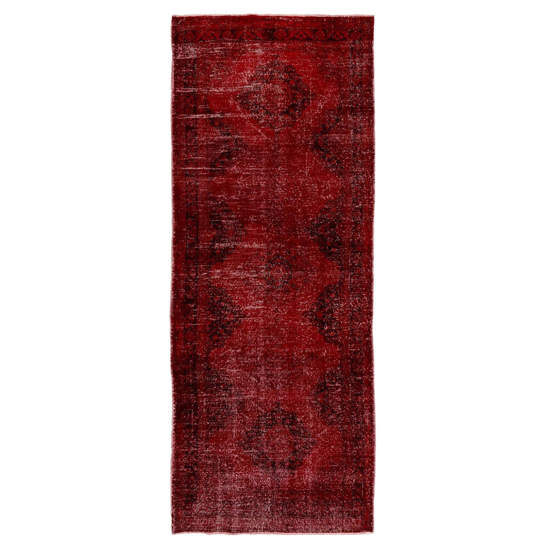 6.3x9.2 ft Turkish Handmade Burgundy Red Rug, Traditional and Modern ...
