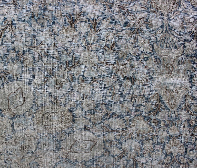 Distressed Modern Design Rug with Faded Colors from 1950s Persia For ...