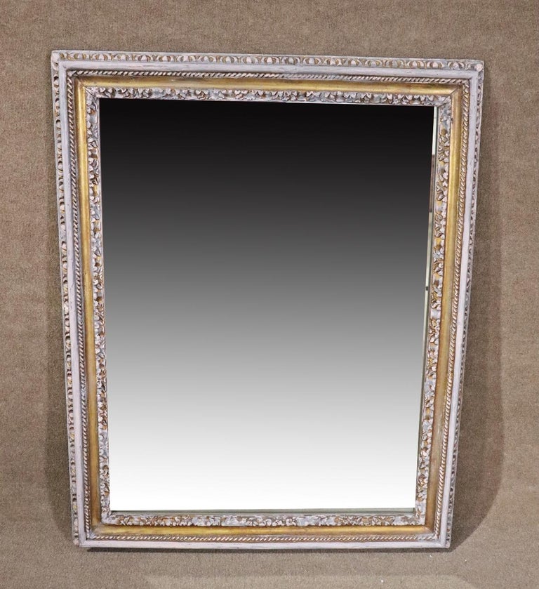 Distressed Painted Antique Rectangular Mirror circa 1920 For Sale at ...