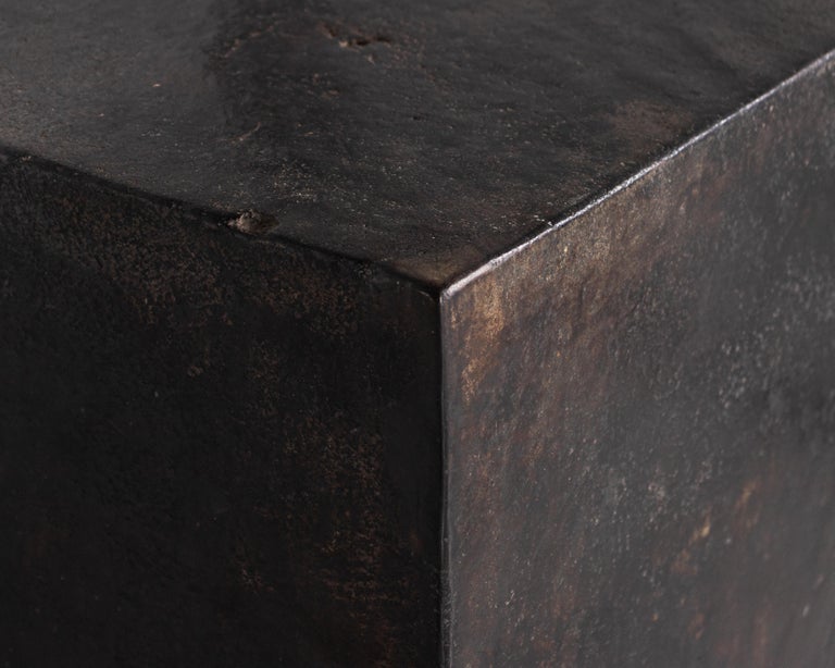 Distressed Riverstone Side Table For Sale at 1stDibs