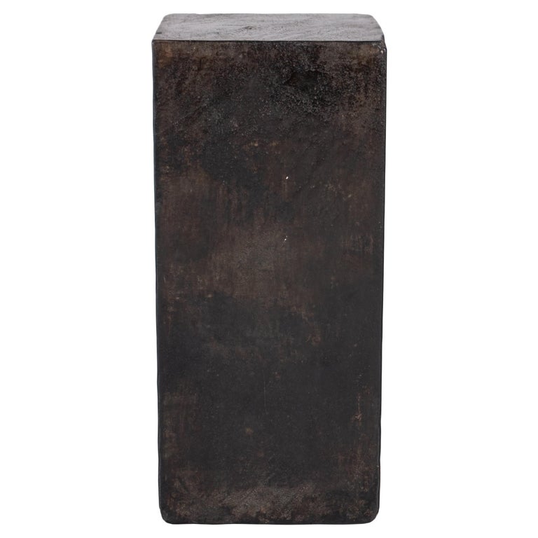 Distressed Riverstone Side Table For Sale at 1stDibs