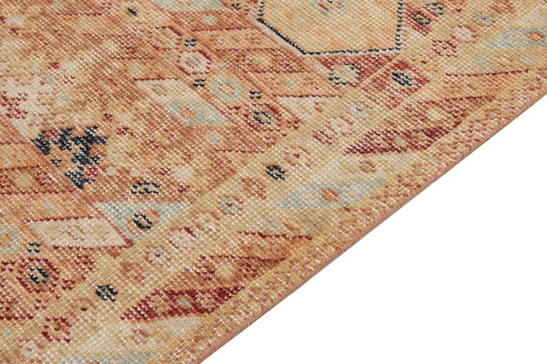 Rug and Kilim's Distressed Style Tribal Runner in Orange, Red and Blue ...