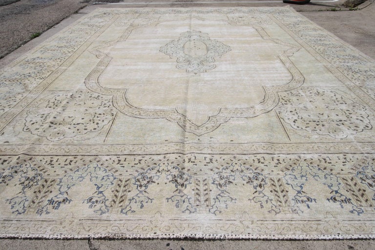 Distressed Vintage Persian Kerman Rug with Modern Industrial Style at ...