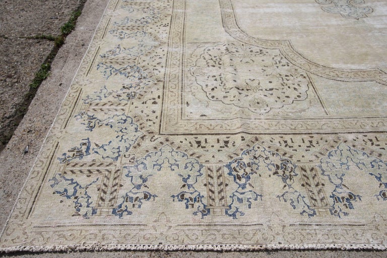 Distressed Vintage Persian Kerman Rug with Modern Industrial Style at ...