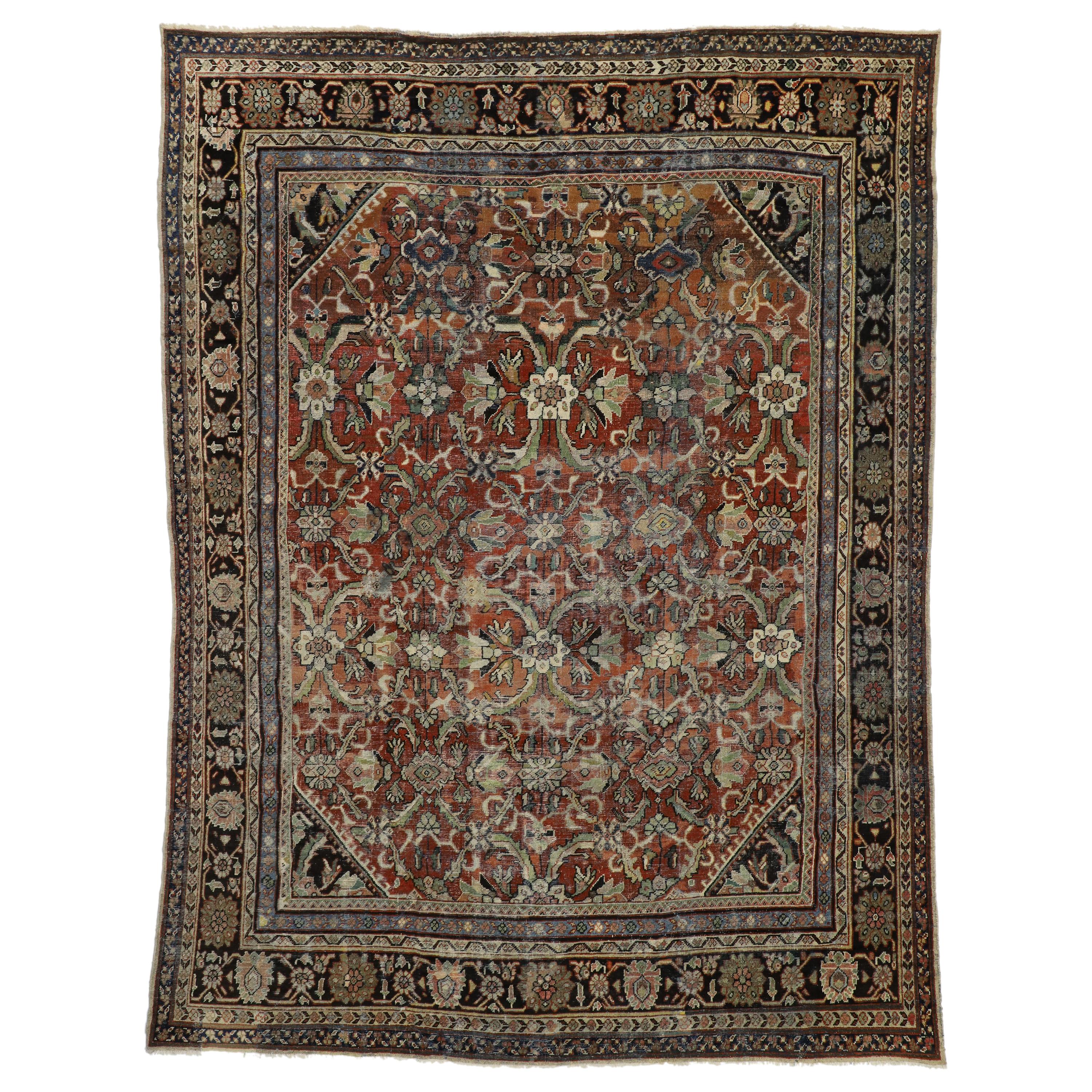 Vintage Persian Mahal Area Rug with Modern Rustic Luxe Style For Sale ...