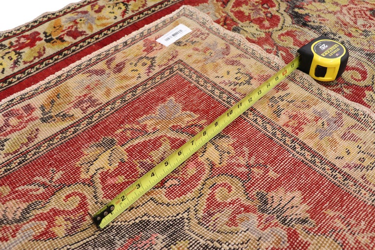 Distressed Vintage Turkish Oushak Hallway Runner with Rustic Baroque ...