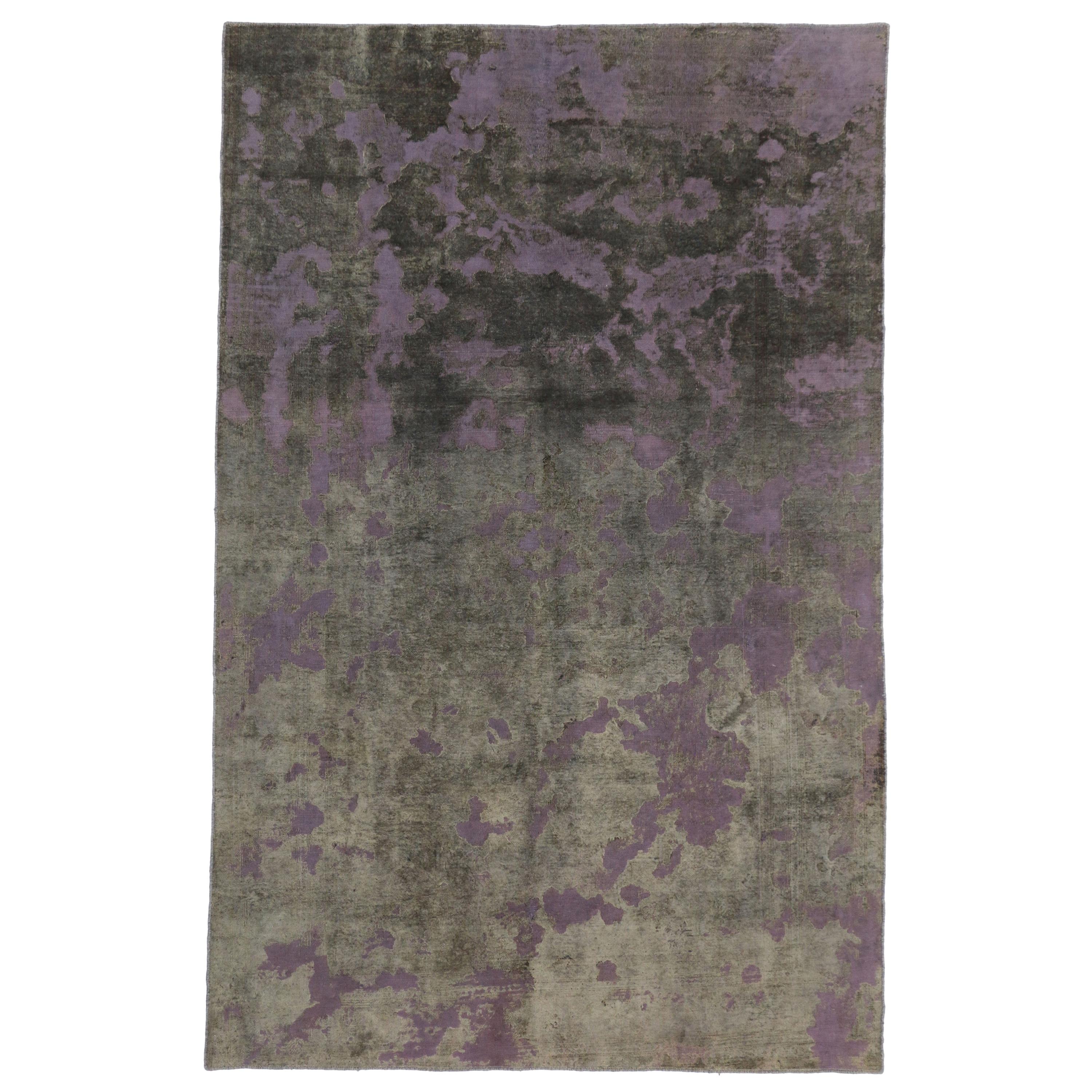 Vintage Overdyed Rug For Sale at 1stDibs