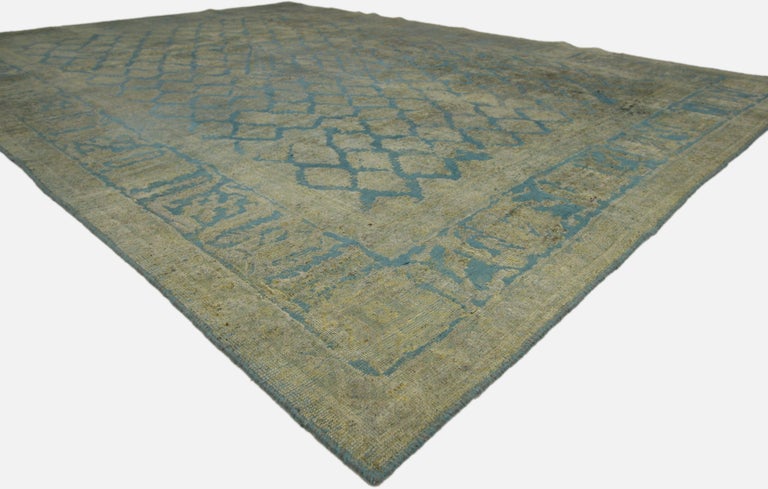 Distressed Vintage Turkish Rug with Modern Industrial Style For Sale at ...