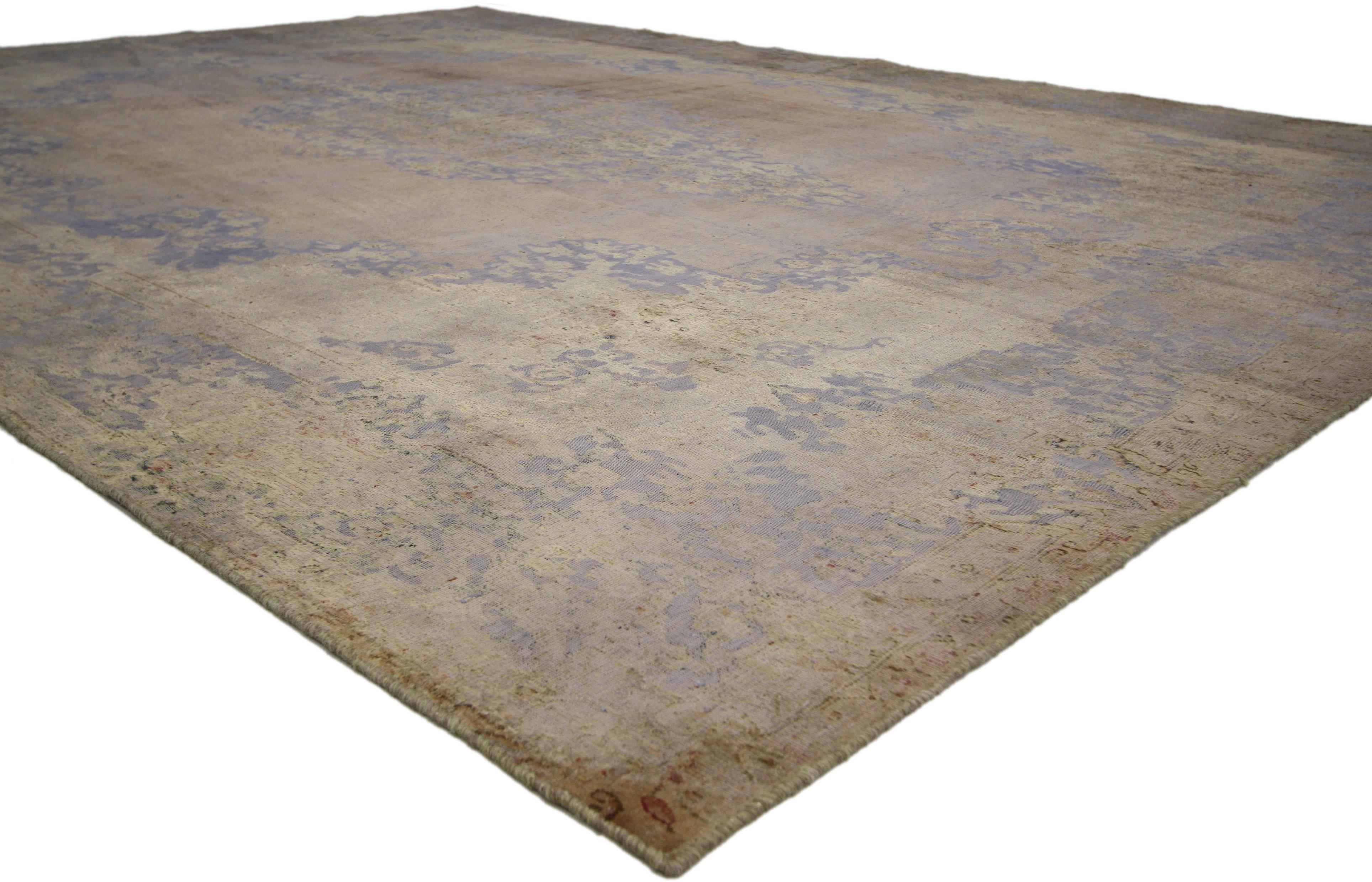 Vintage Turkish Overdyed Rug, French Provincial Meets Federal Adam ...