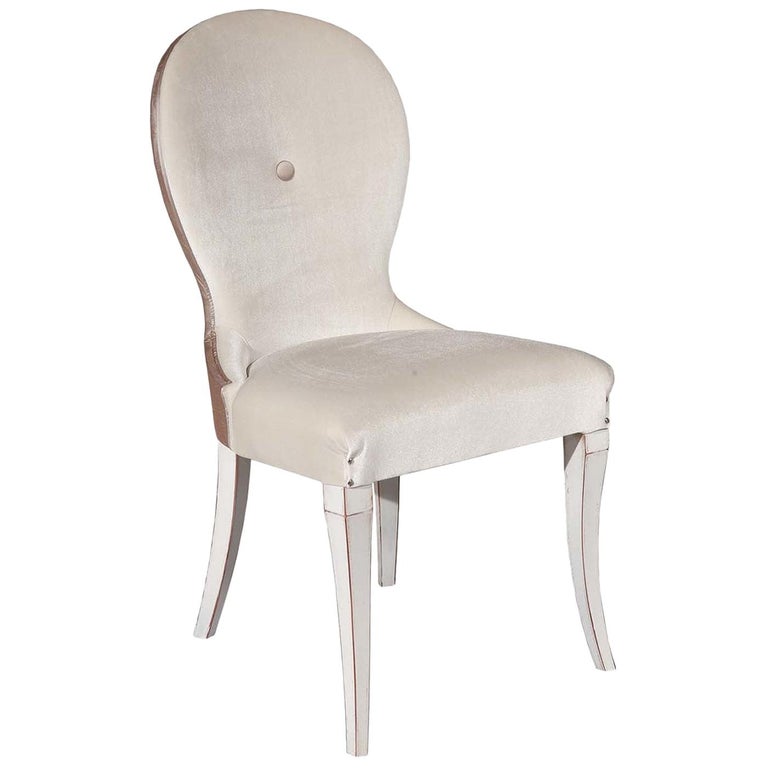 Distressed White Chair For Sale at 1stDibs