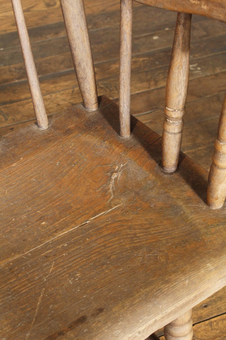 Distressed Windsor Deacon's Wooden Bench at 1stDibs | distressed wooden ...
