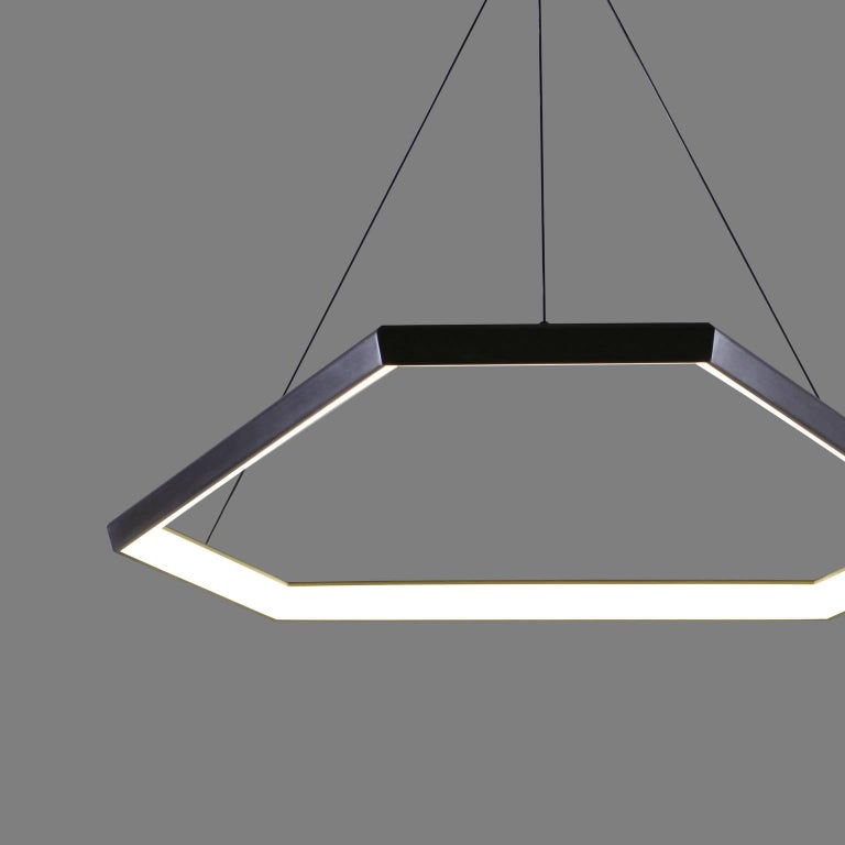 DITRI DX34 Hexagon Geometric Modern LED Chandelier Light Fixture For ...