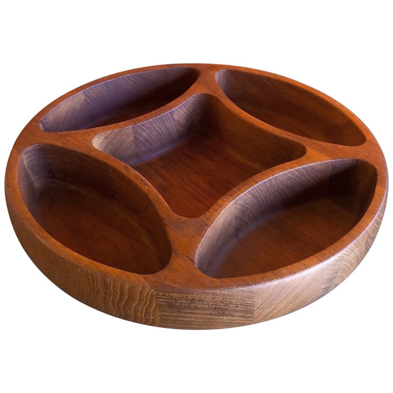 Divided Bowl in Teak by Jens Quistgaard for Dansk For Sale at 1stDibs
