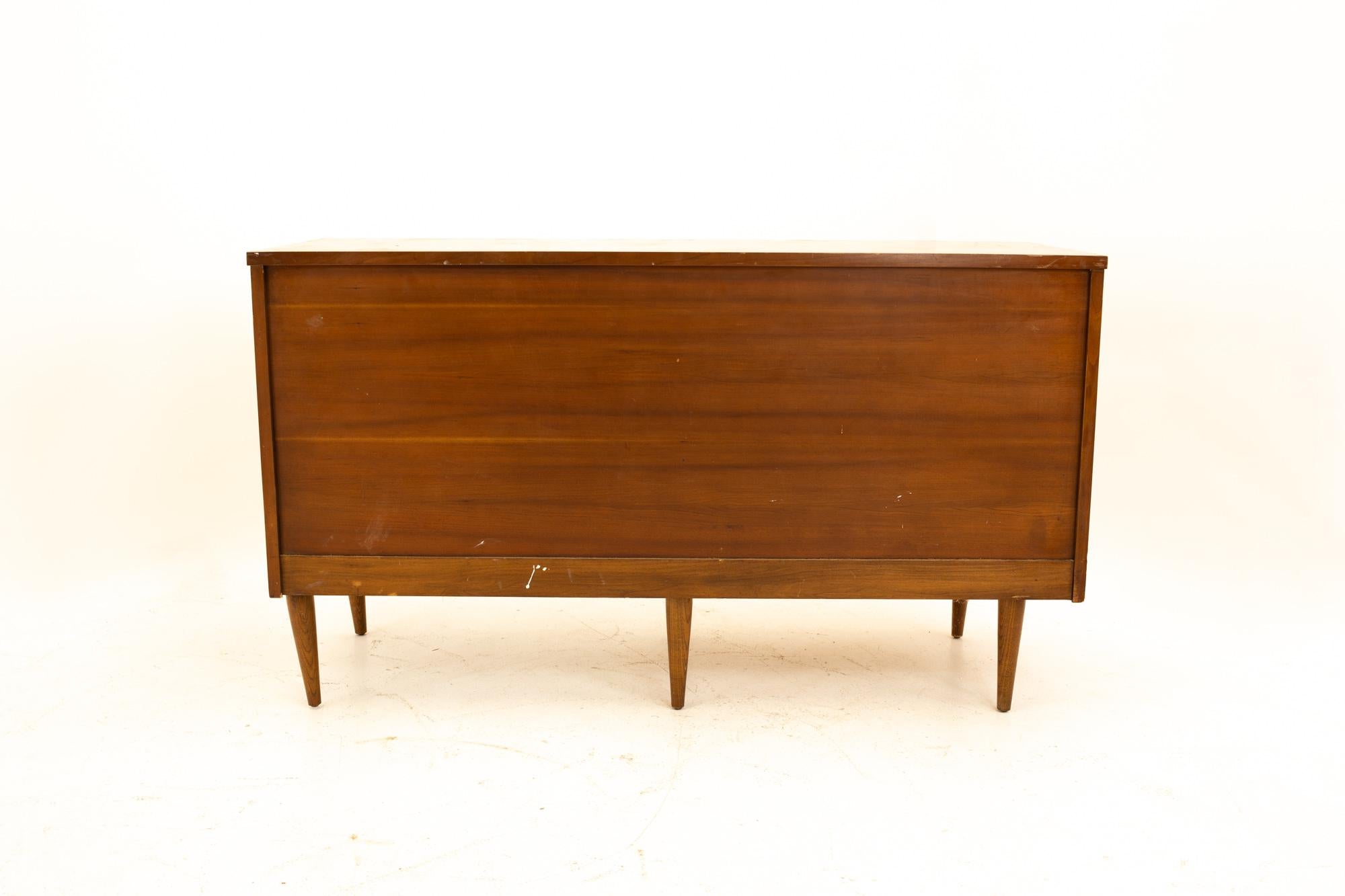 Dixie Mid Century 4-Drawer Walnut Single Sided Desk For Sale at 1stDibs ...