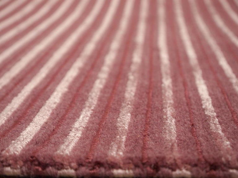 Djoharian Design Striped Wool Silk Rug Modern Contemporary Art Hand ...