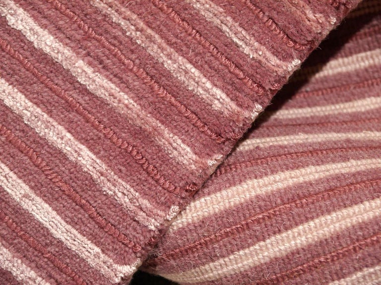 Djoharian Design Striped Wool Silk Rug Modern Contemporary Art Hand ...