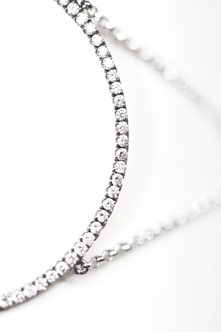 Djula Grand Cercle 18 Karat White Gold and Diamonds Bracelet For Sale ...