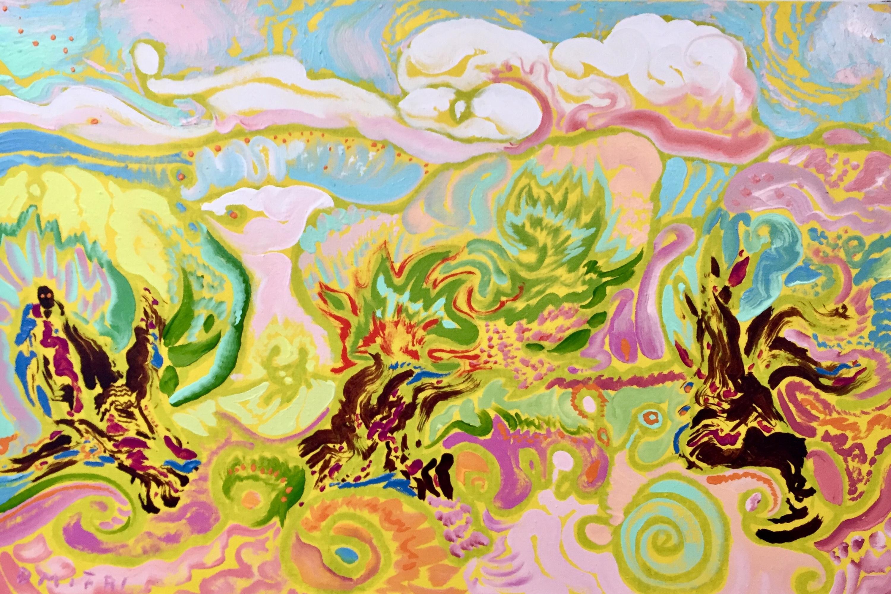 Dmitri Wright - Visione Mistica, original 36x48 contemporary landscape ...