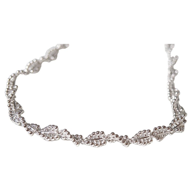 DNA Helix Necklace, Sterling Silver For Sale at 1stDibs