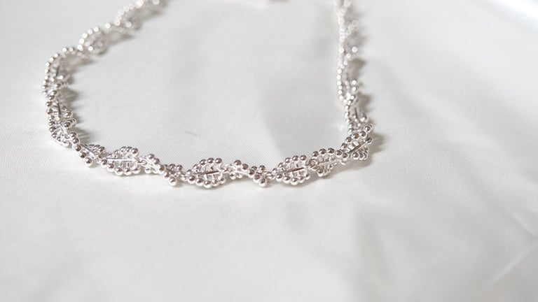 DNA Helix Necklace, Sterling Silver For Sale at 1stDibs