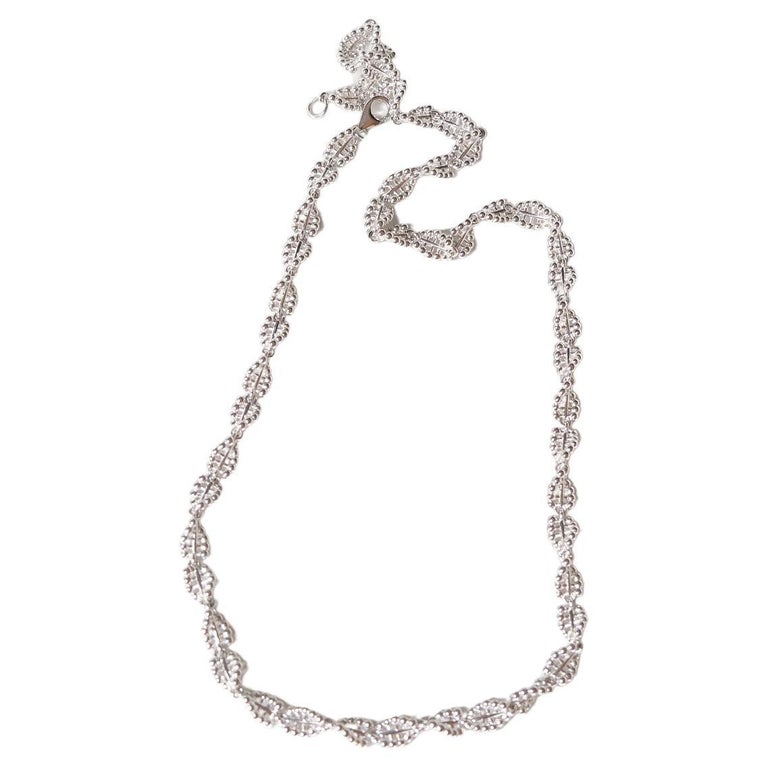 DNA Helix Necklace, Sterling Silver For Sale at 1stDibs