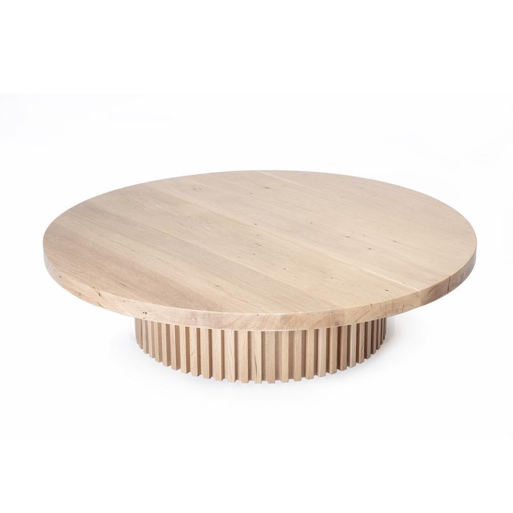 DOCIA Coffee Table, Oak, RAW, Round For Sale at 1stDibs