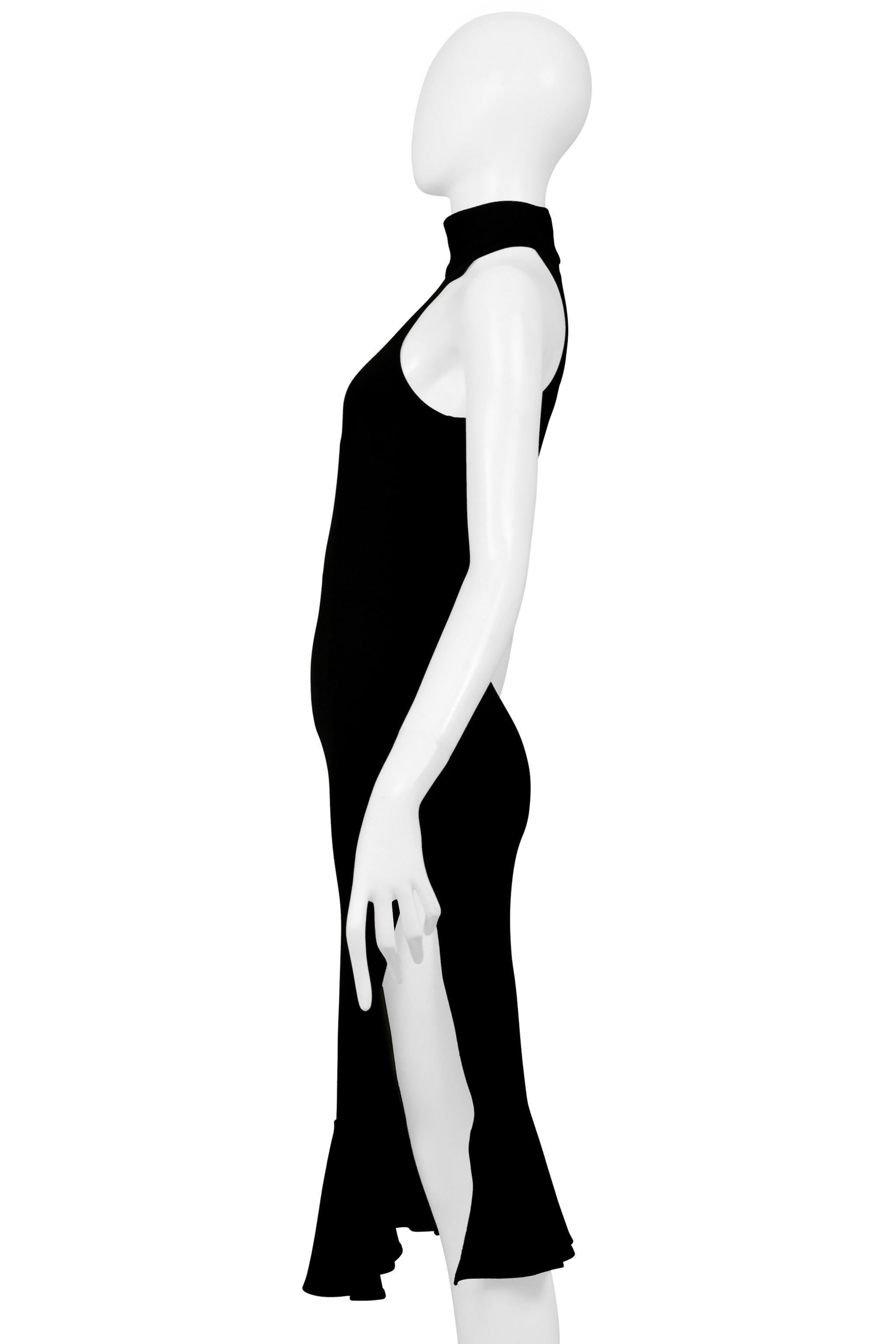 Docle and Gabbana Black High Neck Halter Dress For Sale at 1stDibs