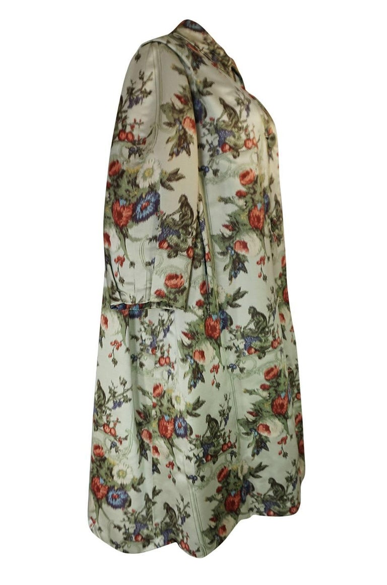 Documented 1957 Christian Dior Haute Couture Silk Monkey Print Coat at ...