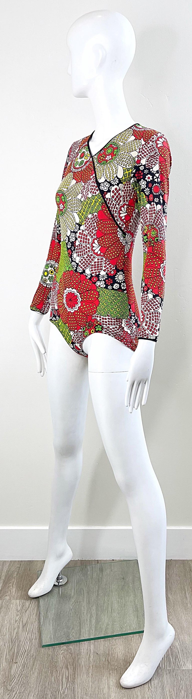 Documented Donald Brooks 1971 Flower Power 1970s Vintage 70s One Piece ...