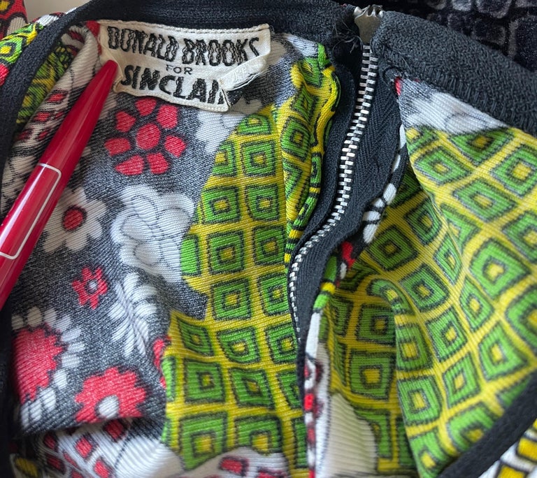 Documented Donald Brooks 1971 Flower Power 1970s Vintage 70s One Piece ...
