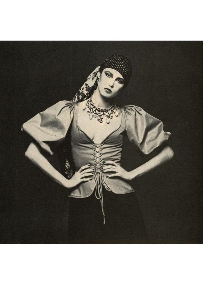 Documented Yves Saint Laurent Corset Top, Spring-Summer 1977 at 1stDibs