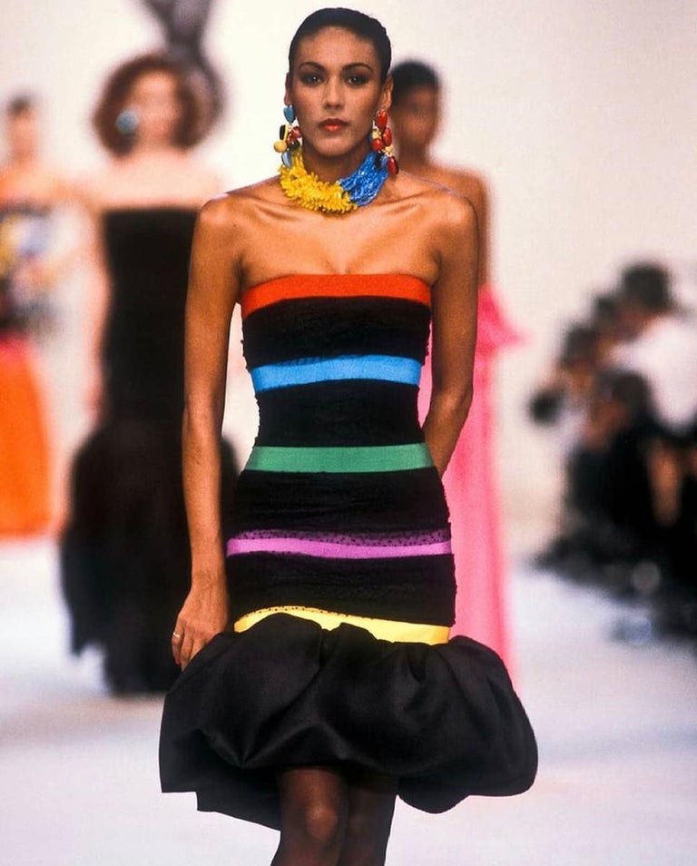 Documented Yves Saint Laurent Runway Strapless Cocktail Dress, SS1987 ...