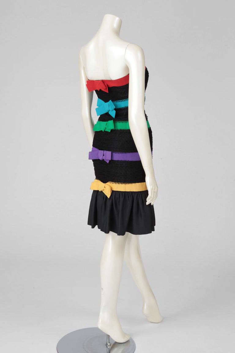 Documented Yves Saint Laurent Runway Strapless Cocktail Dress, SS1987 ...