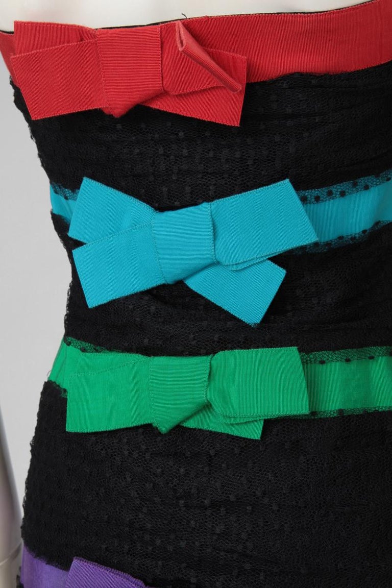 Documented Yves Saint Laurent Runway Strapless Cocktail Dress, SS1987 ...
