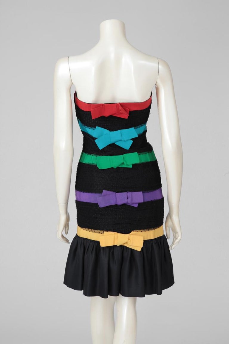 Documented Yves Saint Laurent Runway Strapless Cocktail Dress, SS1987 ...